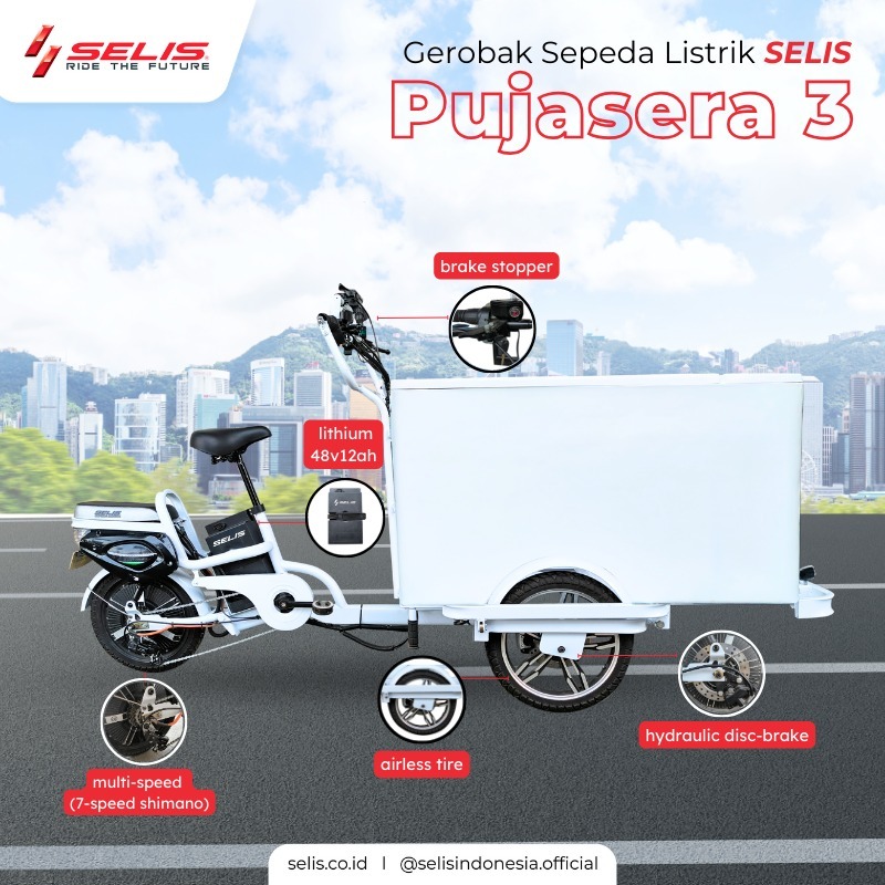 Jual SELIS - Gerobak Listrik Selis Pujasera 3 Fiber - Gerobak Makanan ...