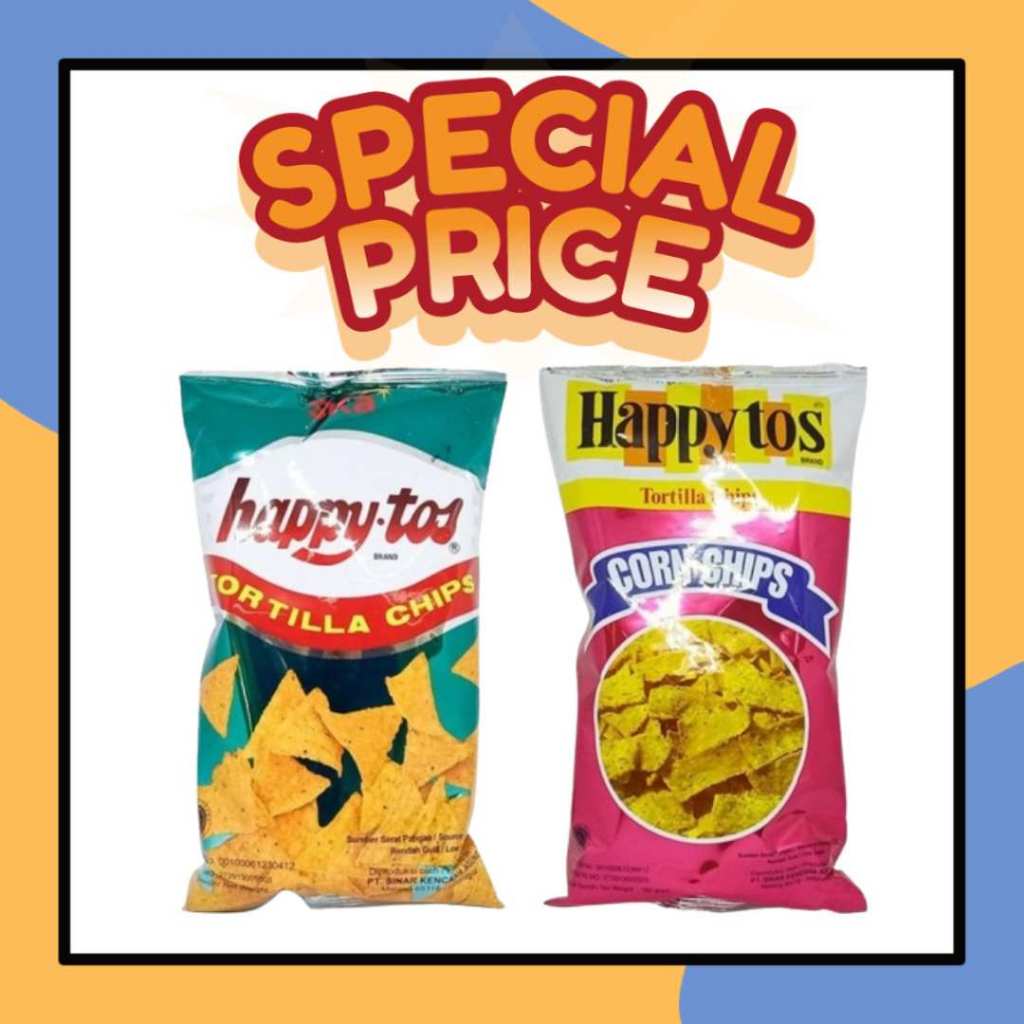 Jual Happytos Tortilla Chips 140gr Kemasan HIJAU Happy Tos Keripik ...