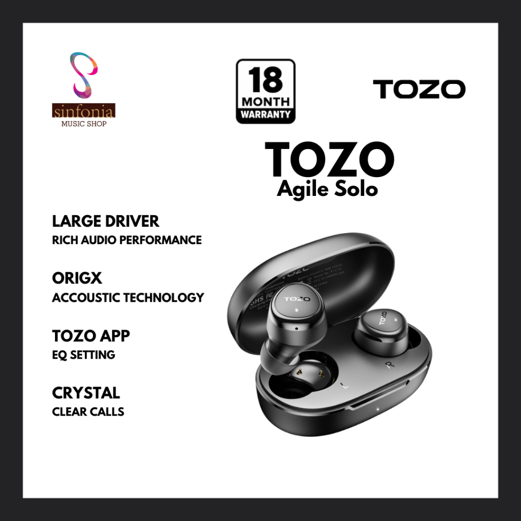 Jual TOZO Agile Solo True Wireless Bluetooth Support APP TOZO 16 EQ Setting Earphone Bluetooth ...