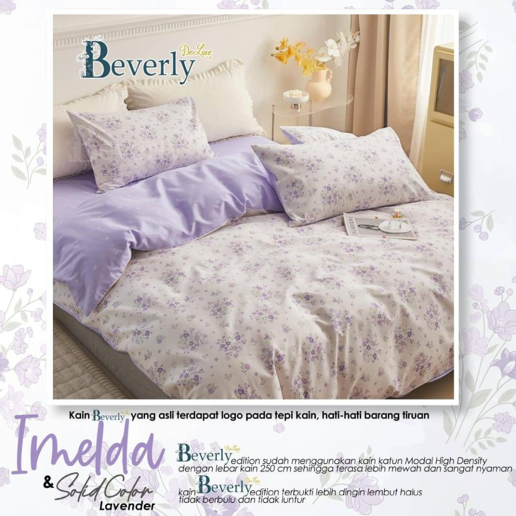 Jual Sprei Anti Geser Katun Lokal Motif Bunga BEVERLY Imelda | Shopee ...