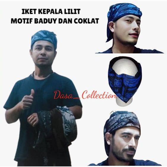 Jual Iket Kepala Batik Baduy Khas Sunda Model Lilit Siap Pakai - Blangkon Sunda Motif Baduy ...