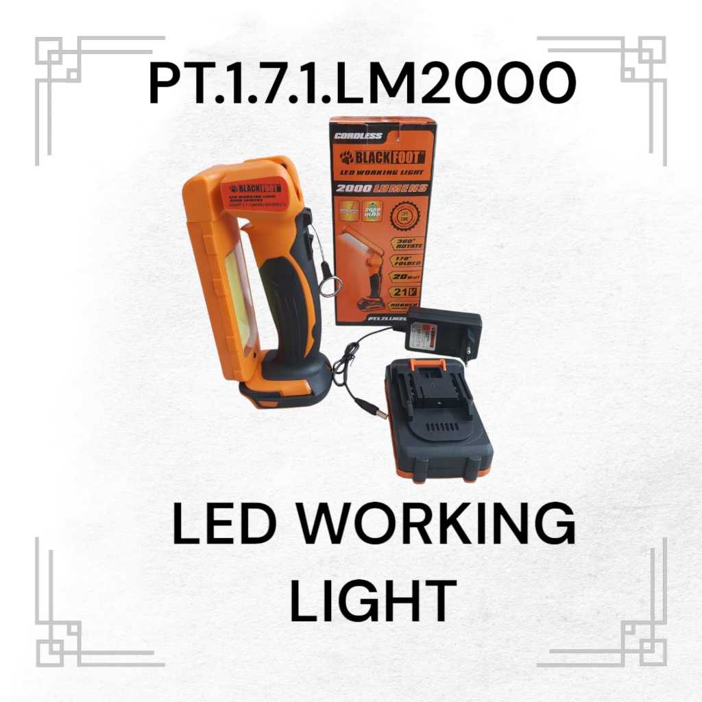 Jual BLACKFOOT Cordless LED Lampu Kerja 21 Volt - Cordless Tangan ...