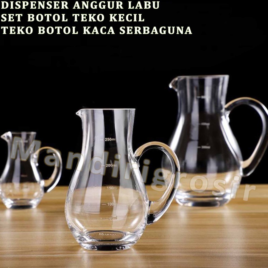 Jual Set Botol Teko Kecil * Dispenser Anggur Labu * Teko Botol Kaca ...