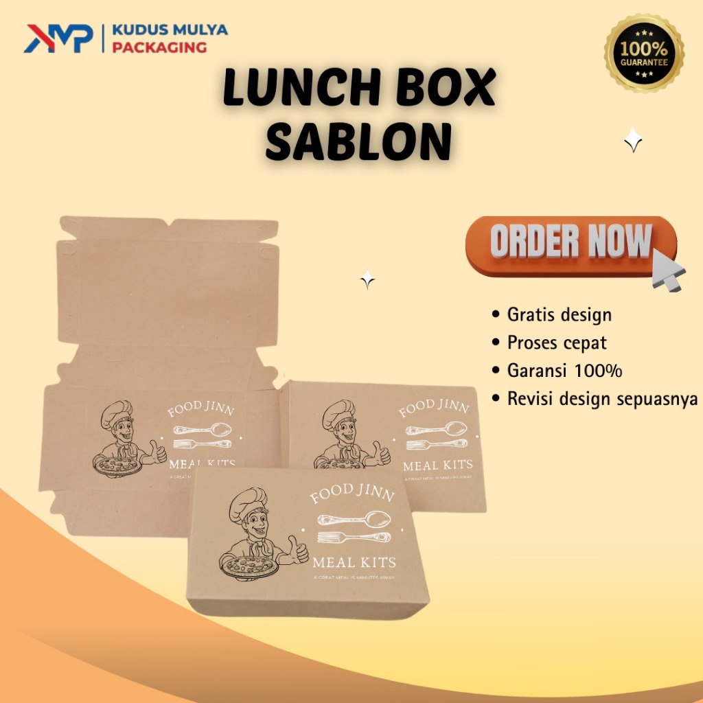 Jual PAPER LUNCH BOX CUSTOM SABLON / KOTAK SNACK CUSTOM/ KOTAK MAKANAN ...