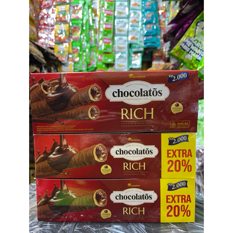Jual CHOCOLATOS RICH 2000 BOX ( ISI 12 PCS ) | Shopee Indonesia