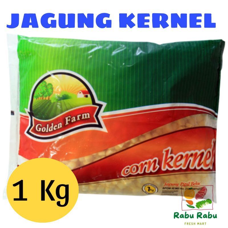 Jual GOLDEN FARM KERNEL CORN 1 Kg jagung pipil manis kuning frozen beku ...