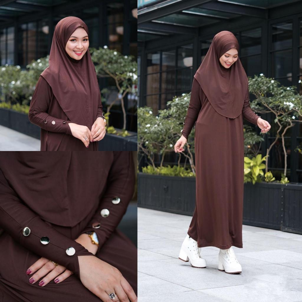 Jual Serayaofficiall - Delline Abaya Set hijab Rekomendasi Daily Dress Adem Tidak Menerawang ...