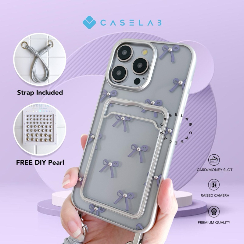 Jual CASELAB DIY Pearl Ribbon Slot Card CASE IPH COMPATIBLE FOR IP 15 ...