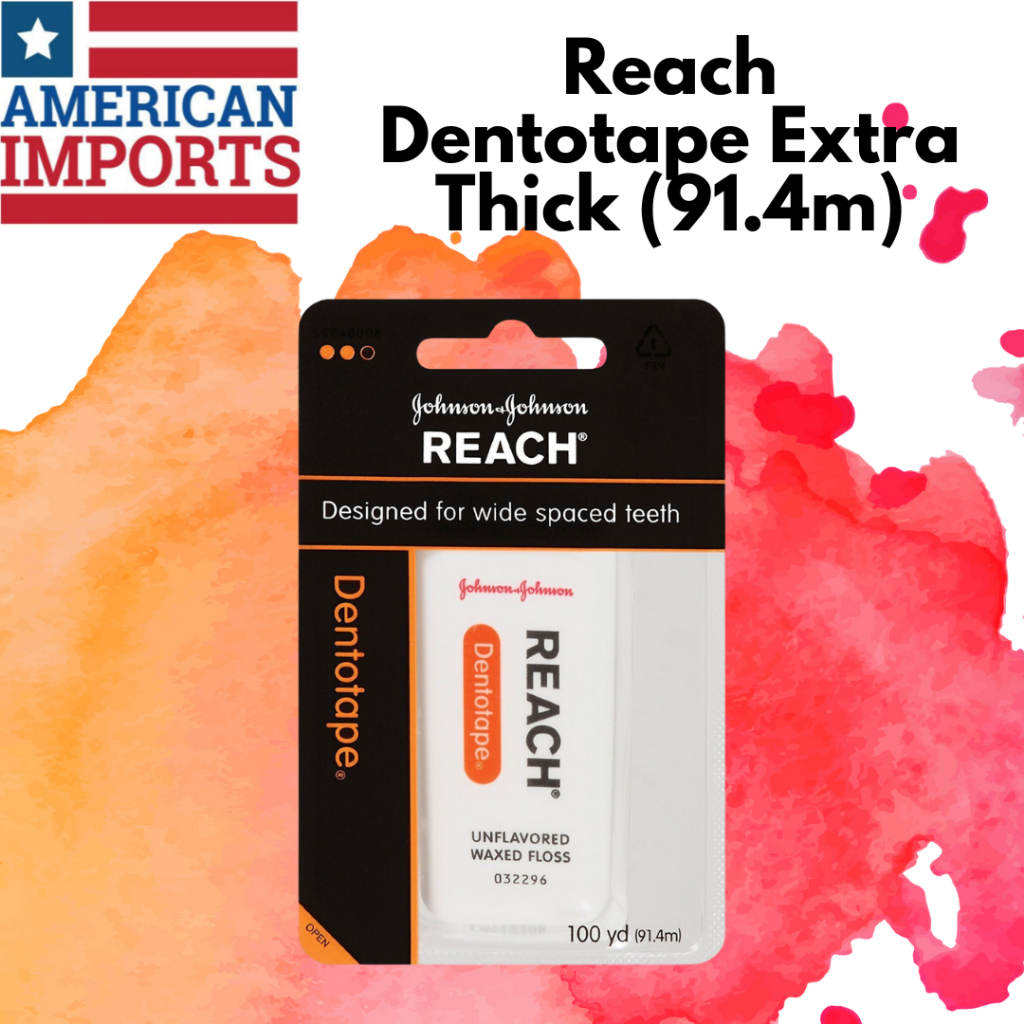 Jual Reach Dentotape Extra Thick for Wide Spaced Teeth, Benang Gigi ...