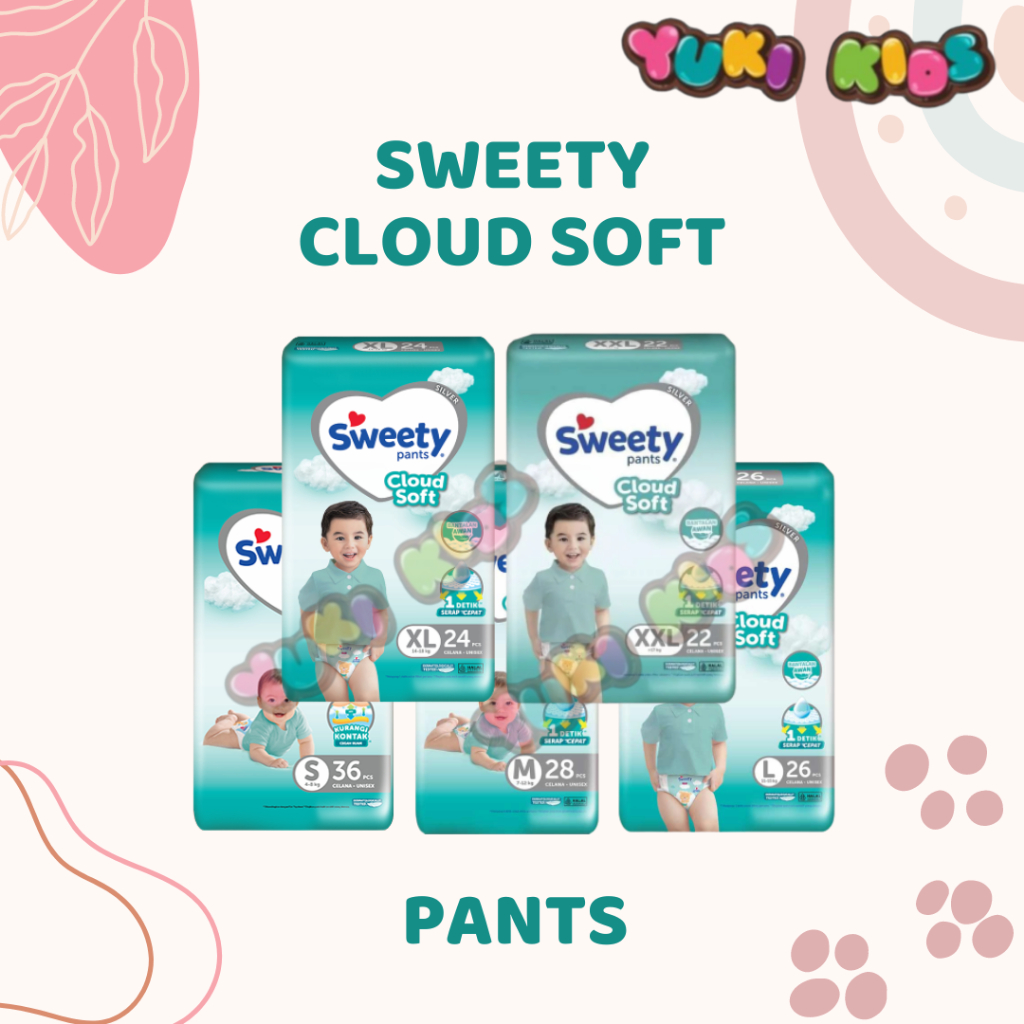 Jual Sweety Silver Cloud Soft Pants Kemasan Medium S36/M28/L26/XL24 ...