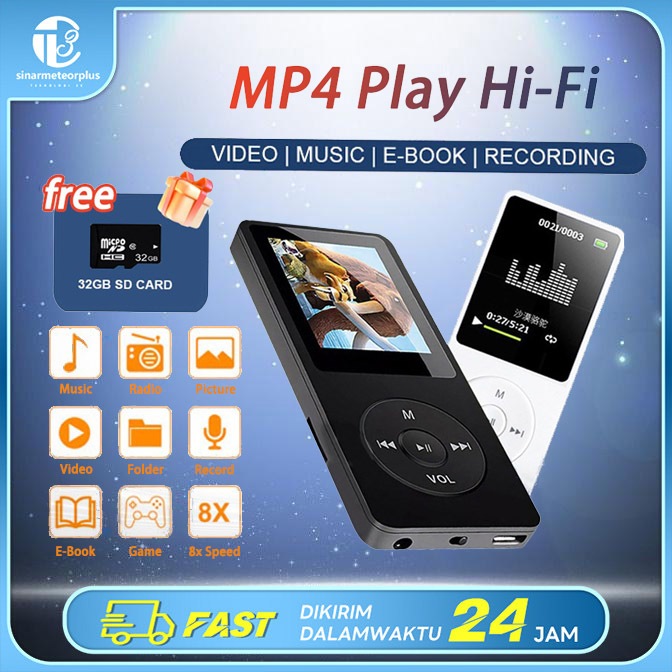 Jual Mp4 Player Digital Audio FM Radio Audio Recording Mini Walkman MP3 ...