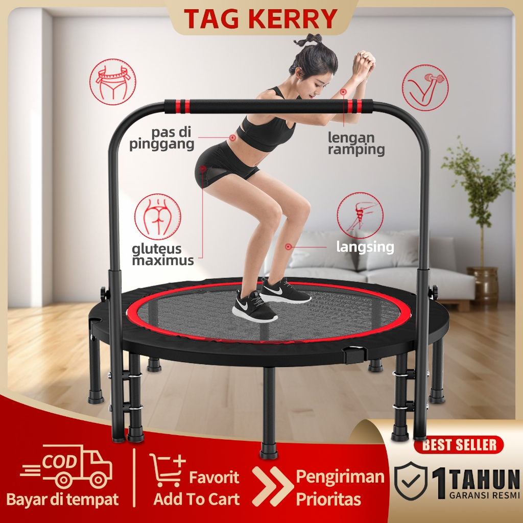 Jual READY STOCK Trampolin 48 inci Dewasa Alat Olahraga Fitness (handle)/Trampoline Mainan Anak ...