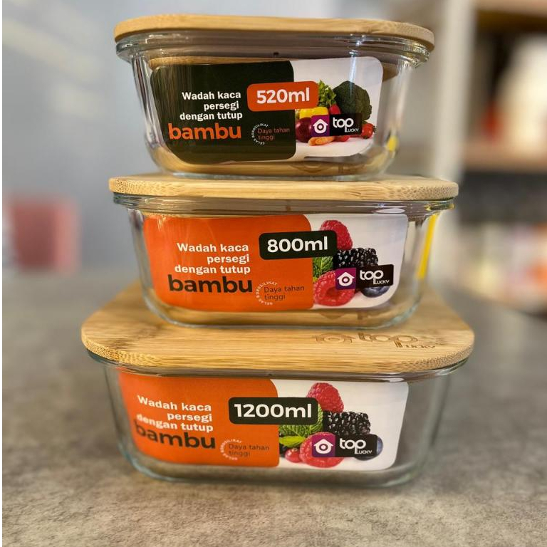 Jual Kotak Makan Kaca / Glass Lock / Food Container / Kotak Makan Kaca ...