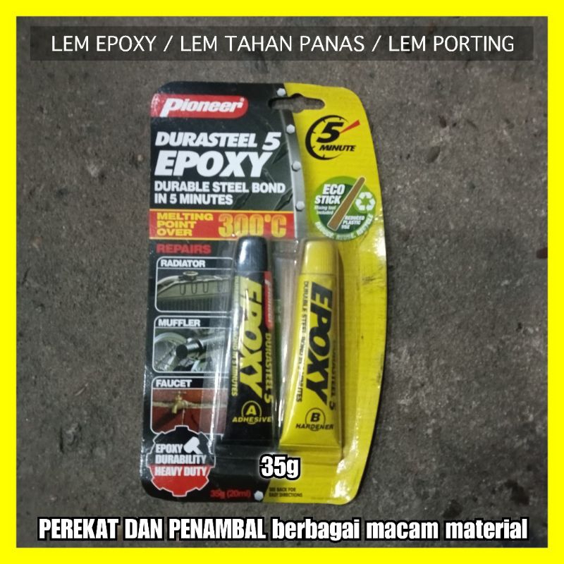 Jual Lem Besi Tahan Panas 300cc Epoxy PIONEER Durastel 5 Menit Mesin ...