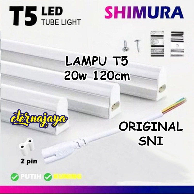 Jual Lampu TL LED T5 Neon Tube Light 20w 120cm Warna Putih 6500K Kuning ...