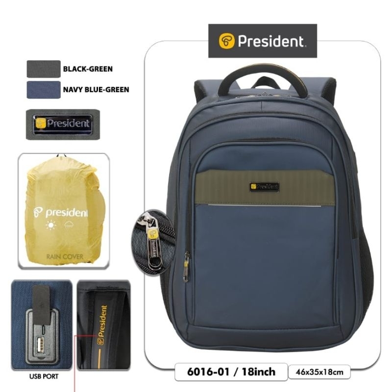 Jual President Tas Ransel Pria Original Brand President 6016-01 Ukuran ...