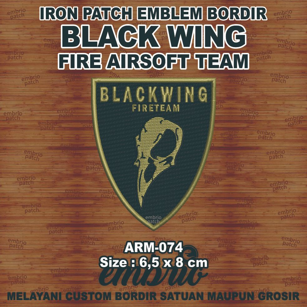 Jual ARM-074 Patch BLACK WING FIRE AIRSOFT TEAM Logo - 6x8cm - Embrio ...