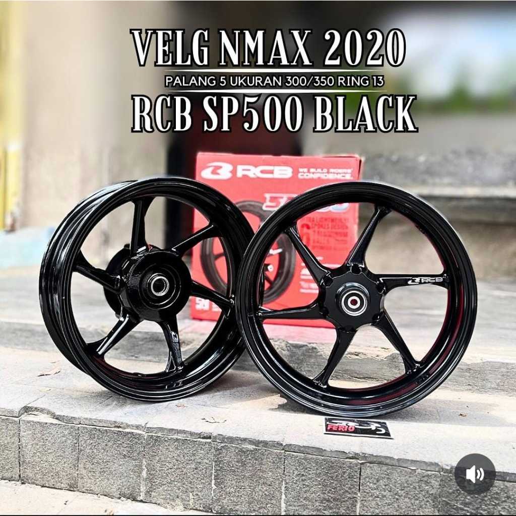 Jual Velg RCB NMAX NEW SP500 Nmax NEW Ring 13 palang 5 uk 300/350 Black ...