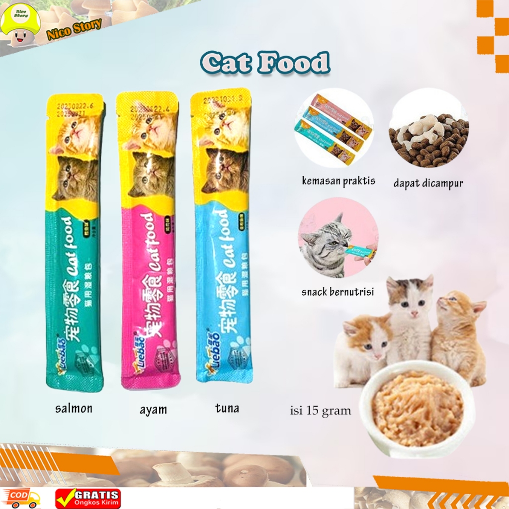 Jual (NCS) Liebao Creamy Cemilan Kucing Snack Kucing 15g penggemuk ...