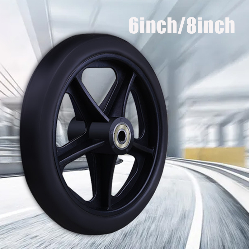 Jual roda kecil depan kursi roda ukuran 8/6 inch,diameter full 20/15 cm ...
