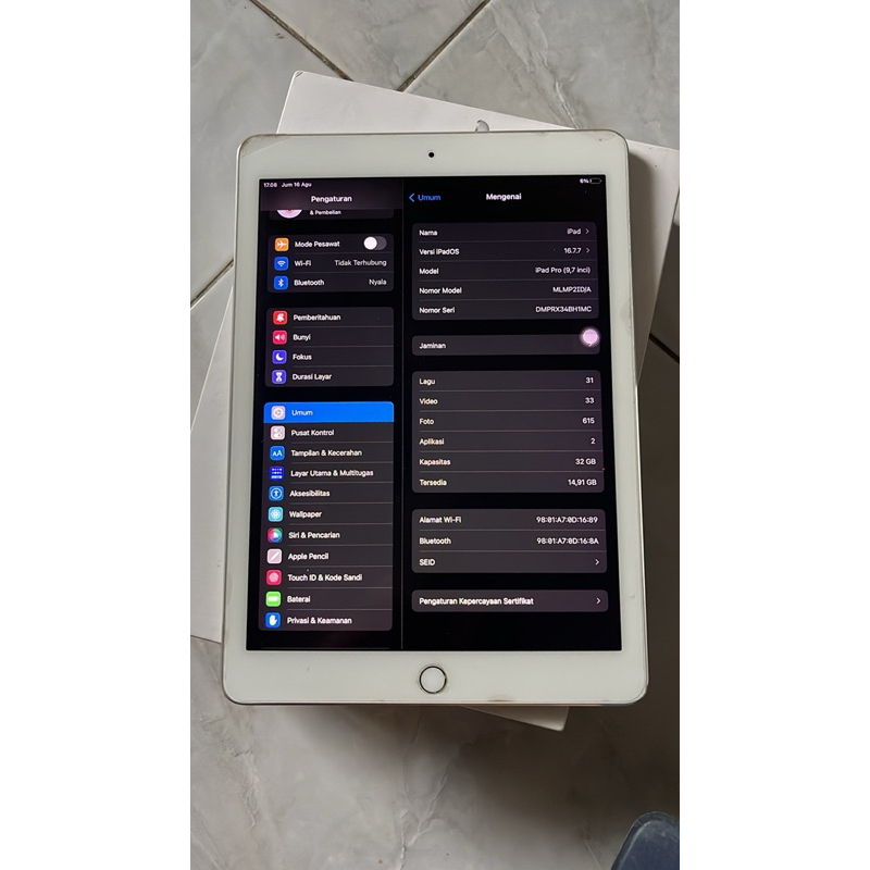 Jual Ipad Pro 2016 32GB Wifi Only second | Shopee Indonesia