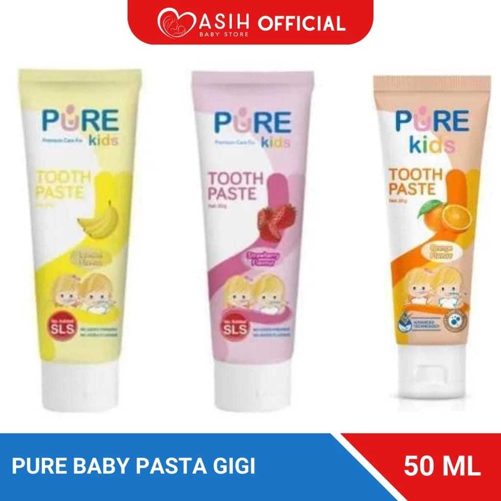 Jual Pure Kids Toothpaste Pasta Gigi Bayi dan Anak Aman Tertelan 50gr ...