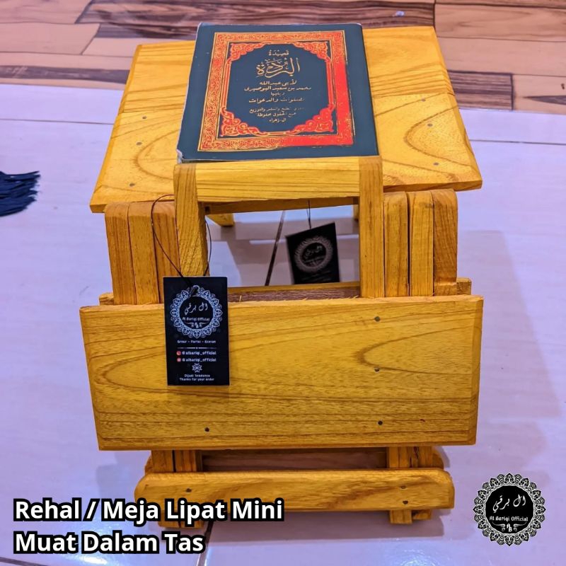 Jual Rehal Meja Lipat Mini Kayu Lokal Tipis Ringan Ukuran Lebar 19cm ...