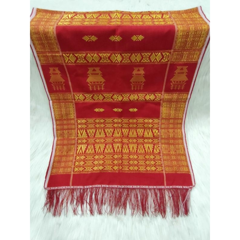 Jual Uis nipes sutra motif rumah adat pakaian adat wanita karo | Shopee ...