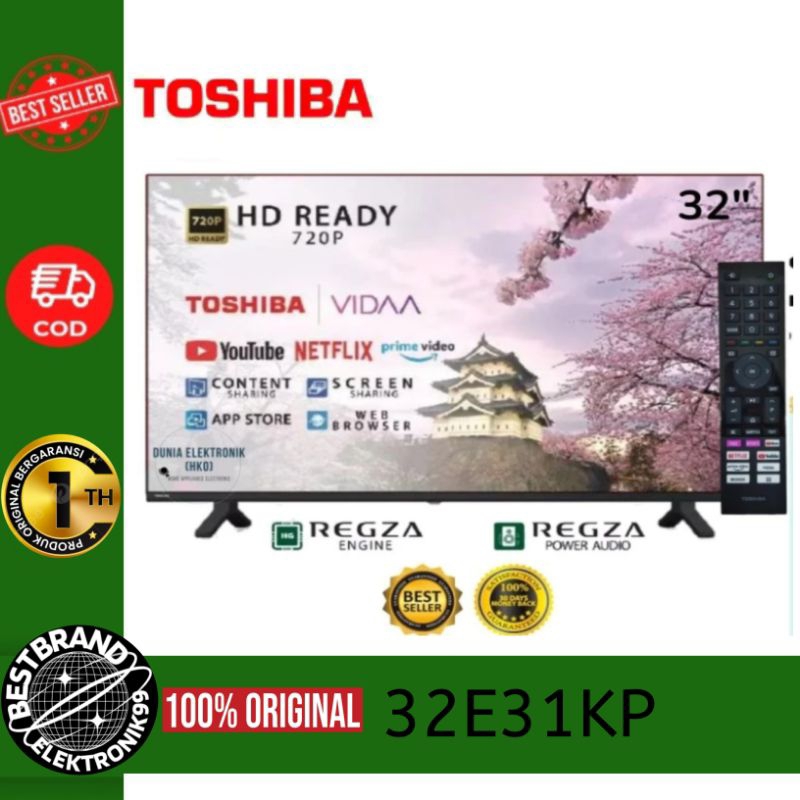 Jual TOSHIBA 32E31KP 32INCH SMART TV HD READY REGZA BEZEL LESS 32E31 ...