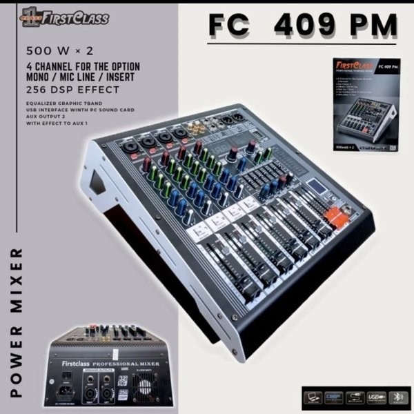 Jual Power Mixer First Class FC 409 PM 4 Channel Bluetooth | Shopee ...