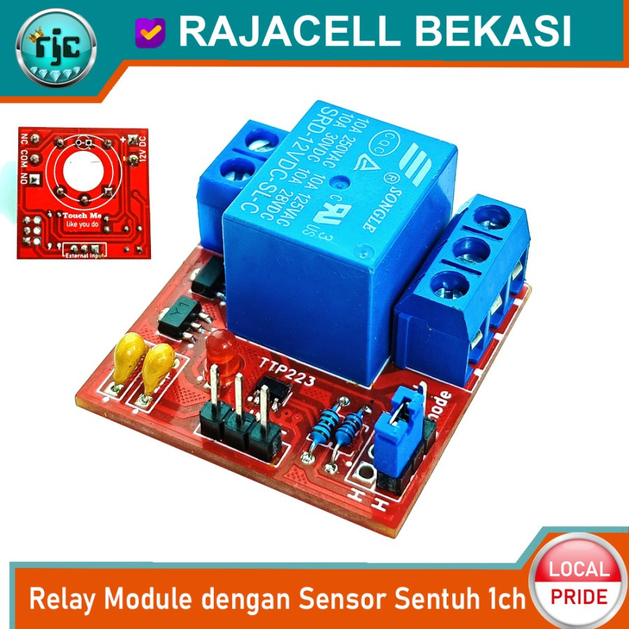 Jual Relay Touch Sensor TTP223 Module Relay Sensor Sentuh 5V 12V ...