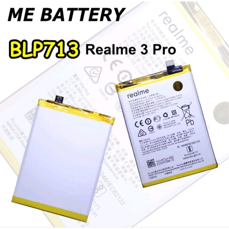 Jual Baterai Handphone BLP713 Realme 3 Pro Original ME | Shopee Indonesia