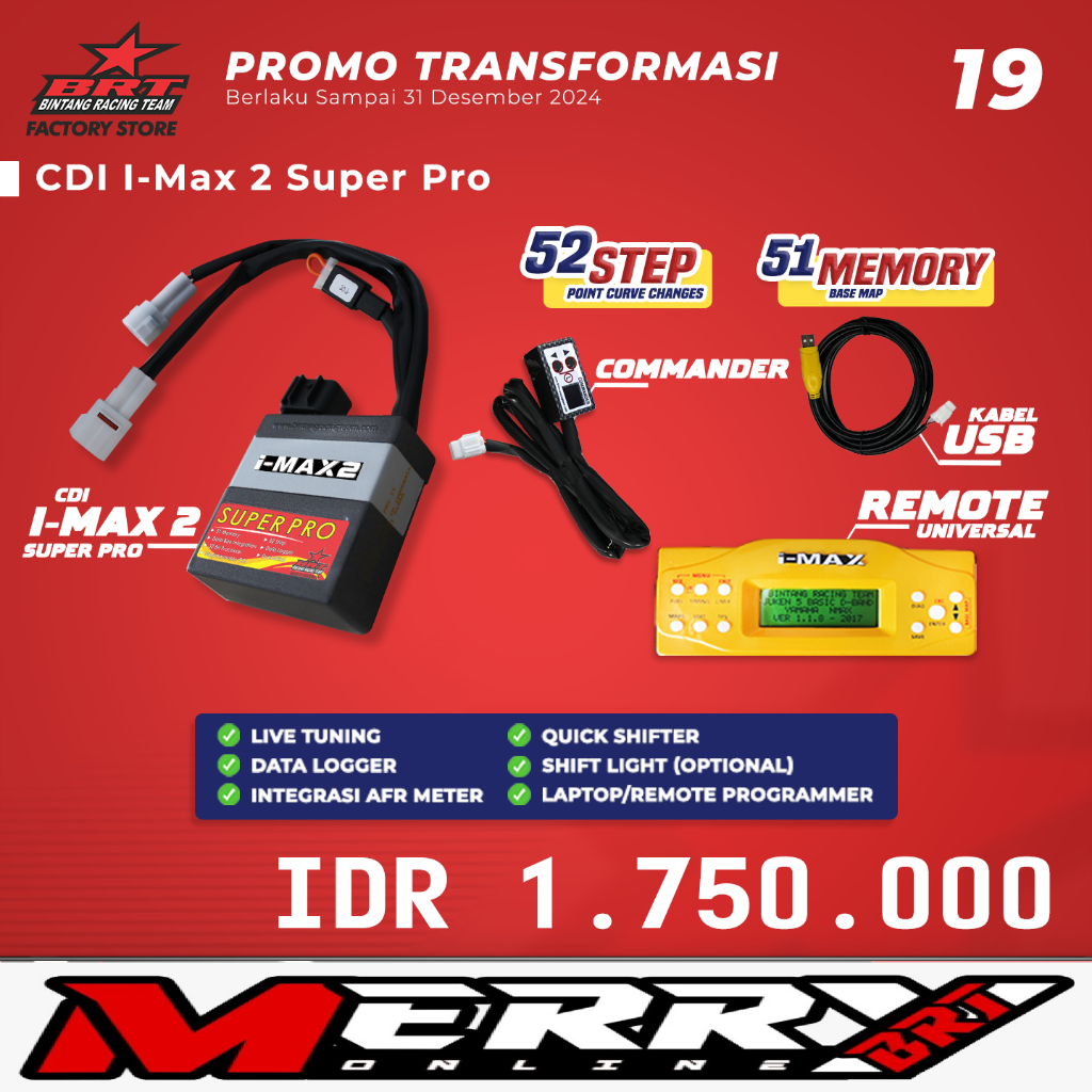 Jual CDI I Max I-Max Imax 2 Super Pro BRT 52 Step 51 Memory Beat Karbu ...