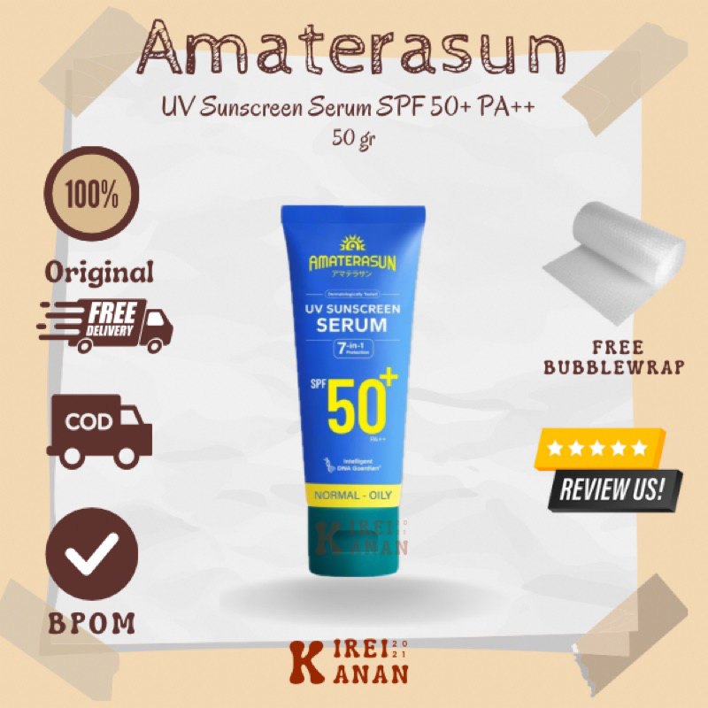 Jual amaterasun uv sunscreen serum spf 50+ PA++ 50gr | Shopee Indonesia