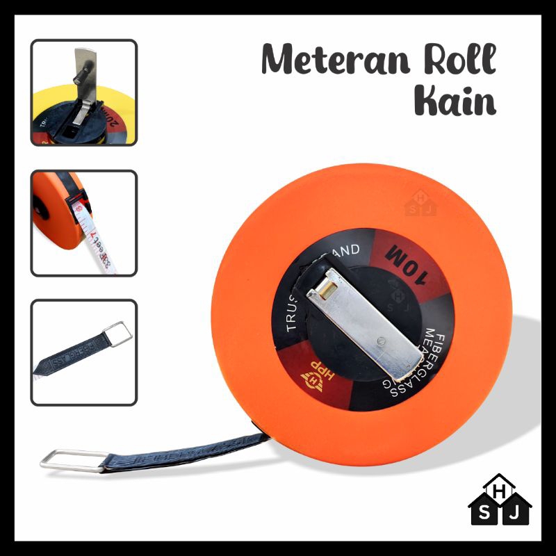 Jual Meteran Gulung Roll Kain 10M , 20M, 30M, 50M Alat Ukur Jahit Baju Badan Serbaguna hpp ...