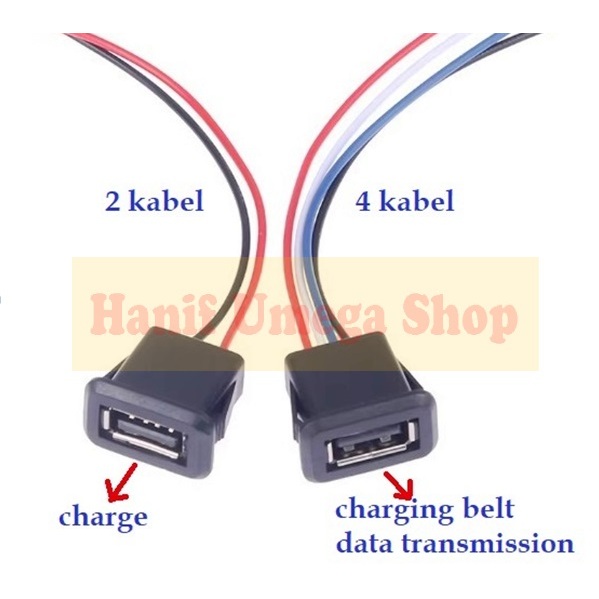 Jual Terminal Tanam Port USB 2.0 Female Dengan Konektor Kabel JST-PH 2 ...