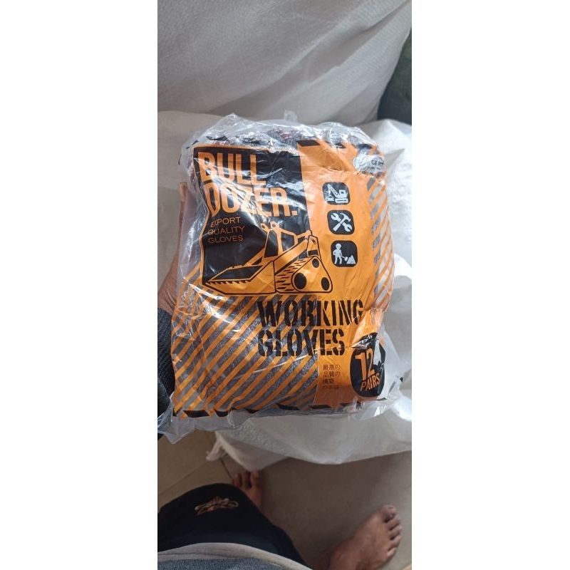 Jual Sarung Tangan Kerja / safety Proyek / Buldozer 5 benang rajut / 1 ...