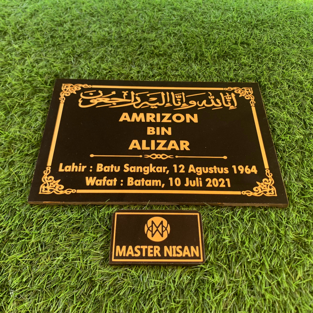 Jual Batu Nisan Granit papan nama Makam ukuran 20x30 | Shopee Indonesia
