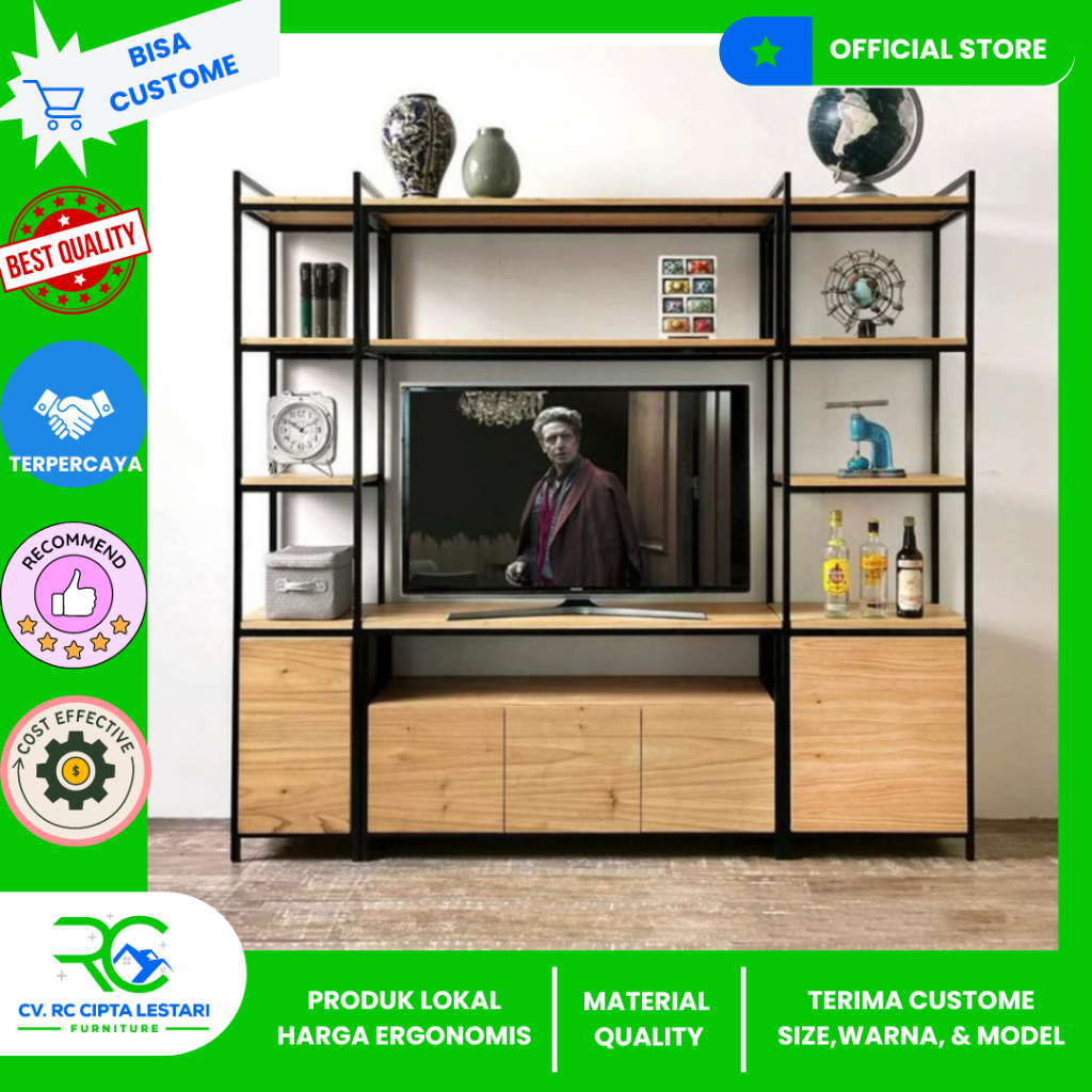 Jual [RC] Bupet TV Rak TV Industrial Interior/Rak Pajangan Tv/RAK TV01 ...