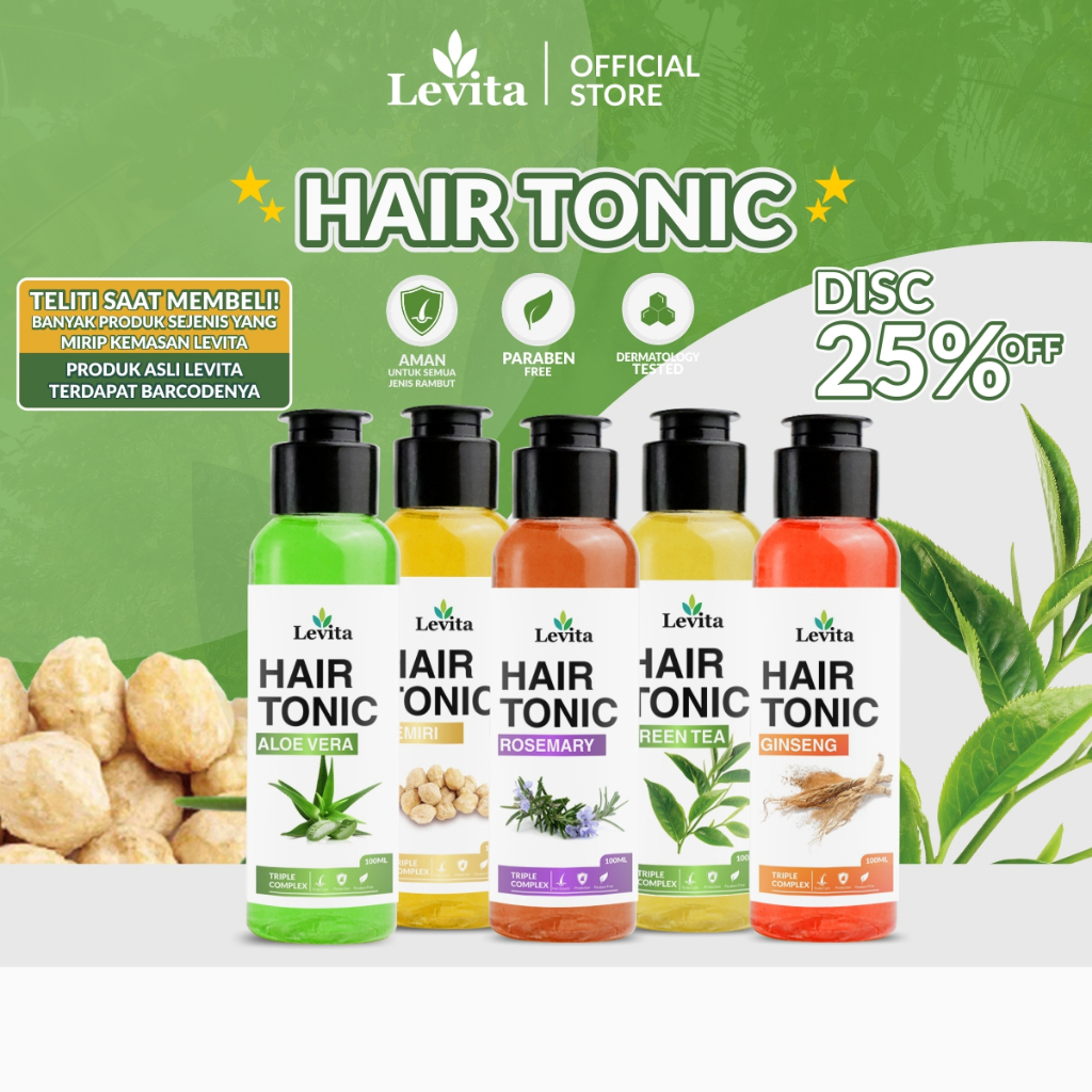 Jual Levita Natural Hair Tonic 100ml - Hair Tonic Rambut Rontok ...
