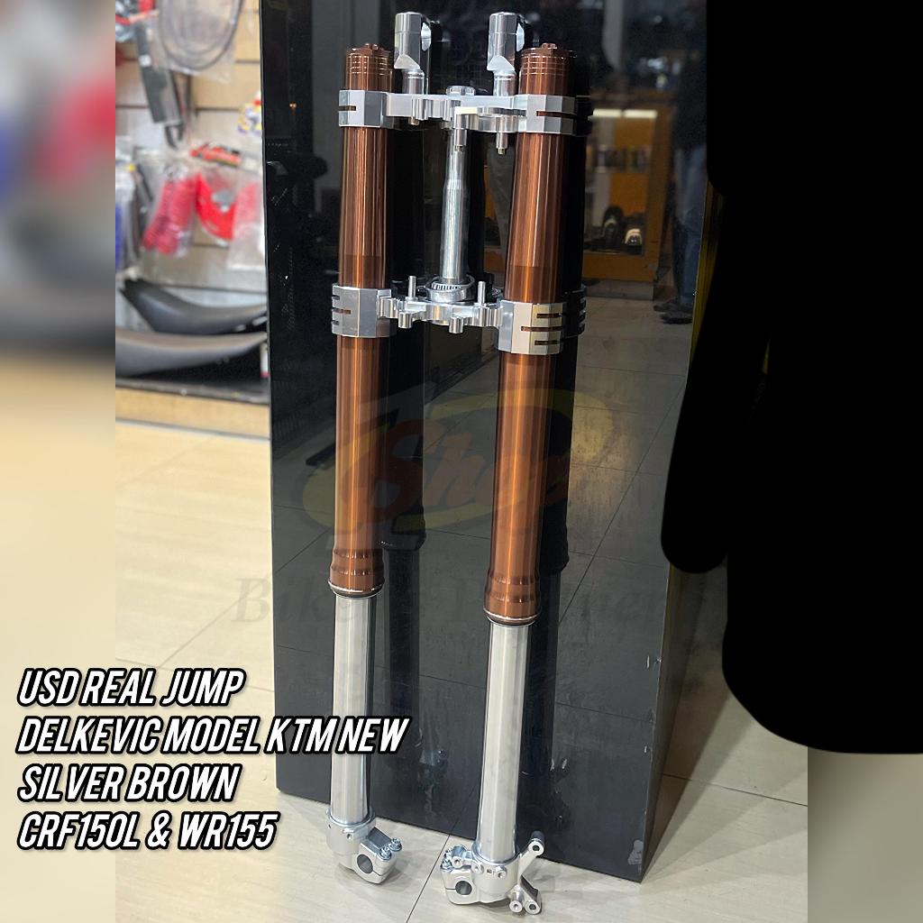 Jual USD Up Side Down Depan Jump Delkevic Model KTM New CRF 150, WR 155 | Shopee Indonesia