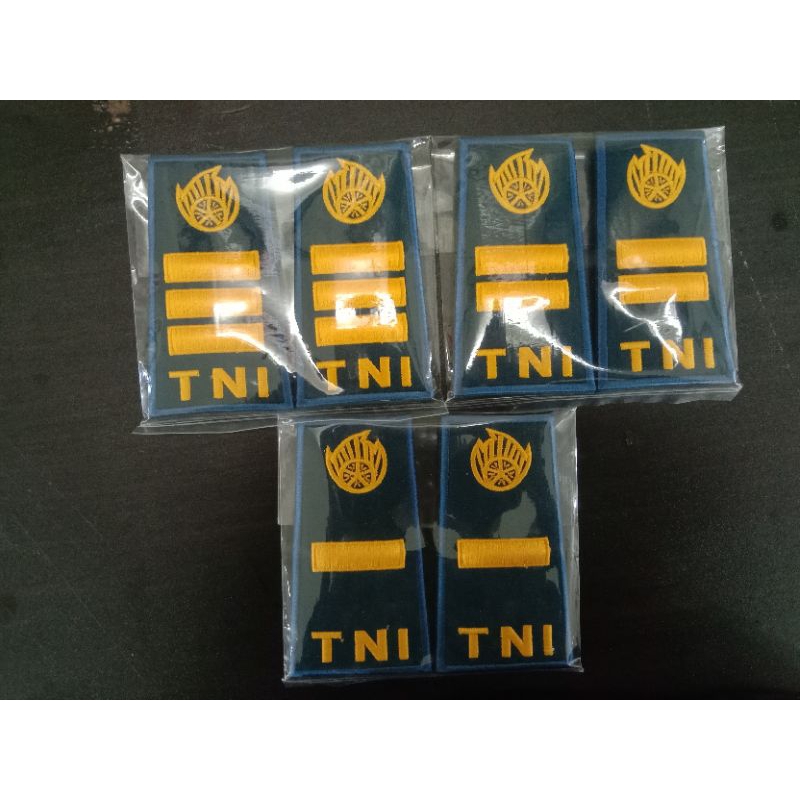 Jual pangkat pdh teknik letda lettu kapten Lis merah tanpa lis pangkat ...