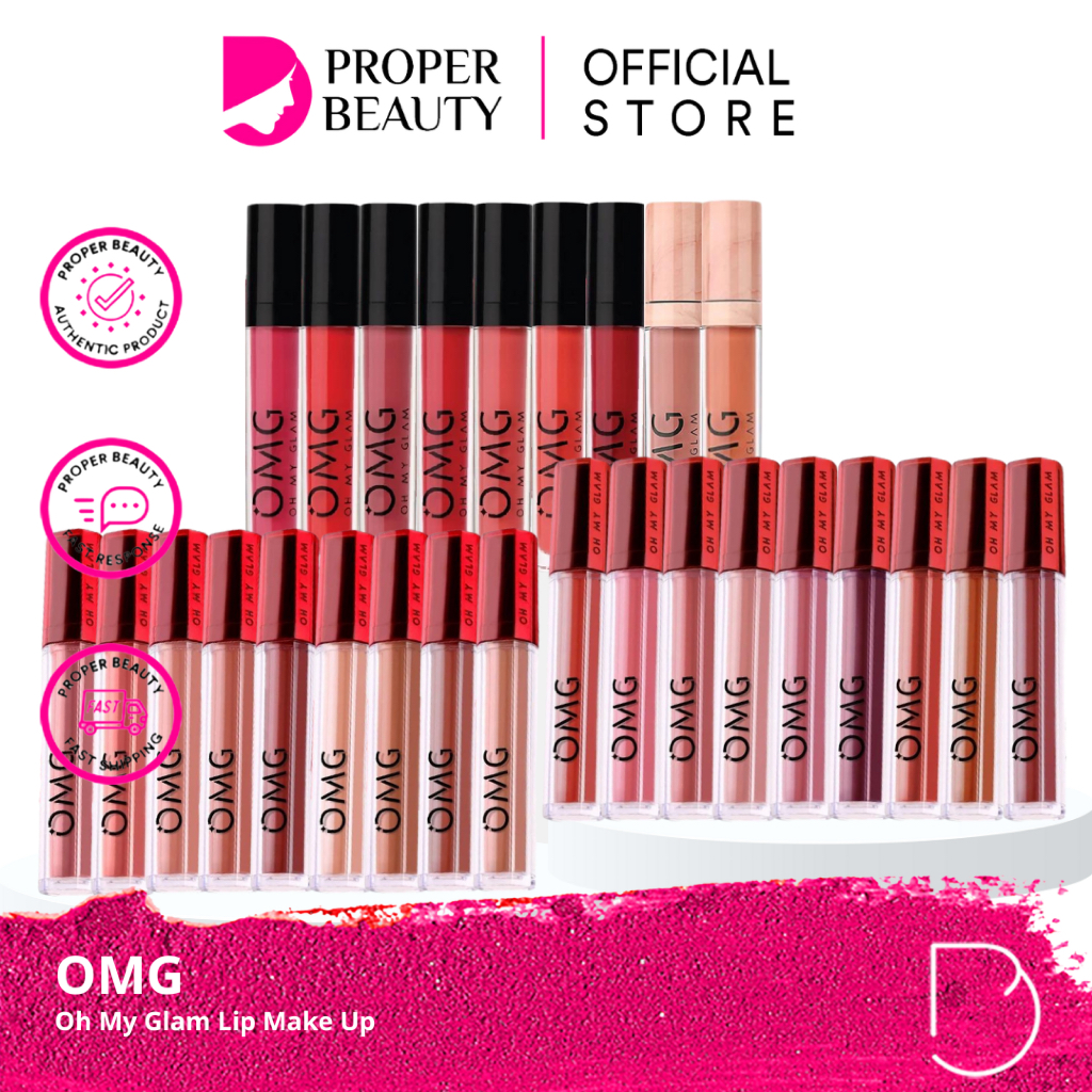 Jual OMG Oh My Glam Lip Cream Mattelast | 3.5g | Matte Kiss Ombre Coffee Edition Lipstick Lip ...