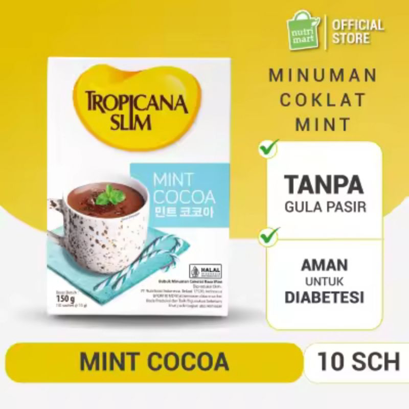 Jual Tropicana Slim Mint Cocoa 150gr @10 Sch- Minuman Cokelat Mint ...