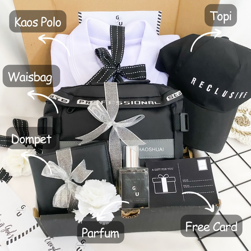 Jual MAN GIFTBOX EXCLUSIVE/KAOS KERAH POLO/HAMPERS KADO COWOK | Shopee ...