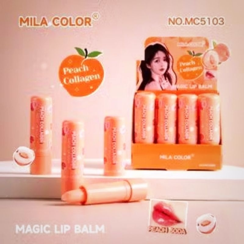 Jual Lipbalm Mila Color Peach Collagen | Lip balm color peach collagen ...