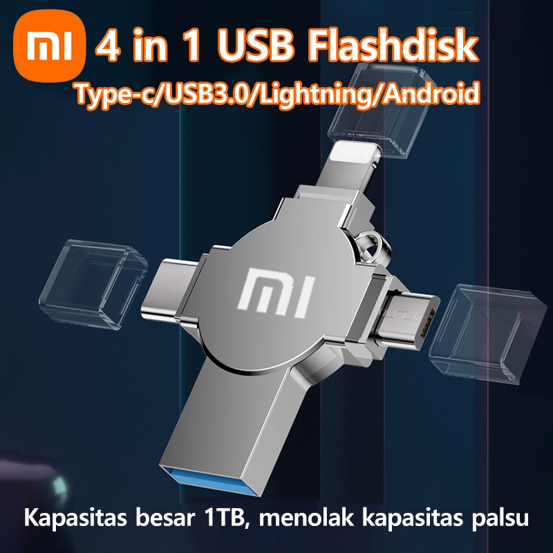 Jual U401 1TB Flashdisk OTG 4-in-1: Kompatibel dengan iPhone 6-15, USB ...