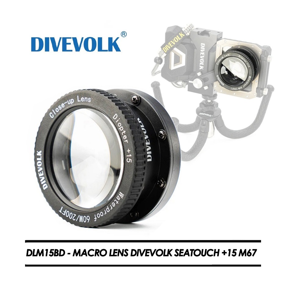 Jual Macro Lens Housing Handphone Divevolk Seatouch 4 Max +15 67MM DLM15BD | Shopee Indonesia