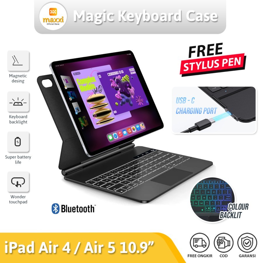 Jual Case IPad Air 4 5 2020 2022 Gen 4th 5th 10.9 Inch Casing Magic ...