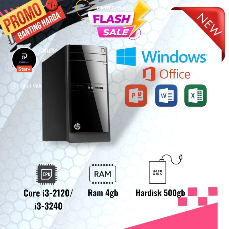 Jual PC intel Core i3|i5 Hp pro ram 4gb | hdd 500gb murah | Shopee ...